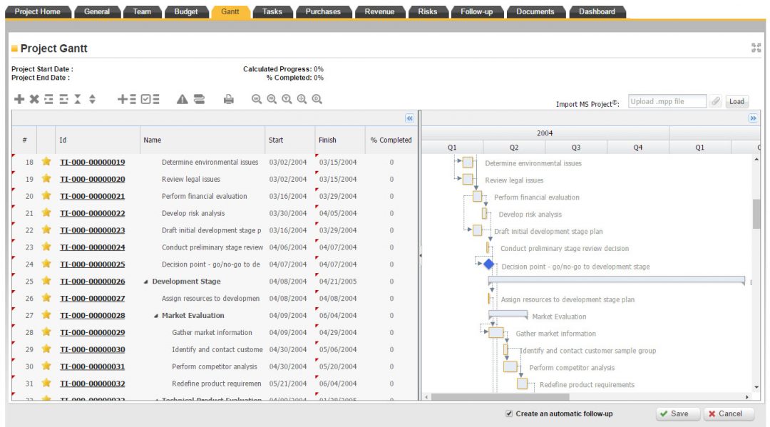 MS Project integration - ITM Platform | Projects, Programs & Portfolio